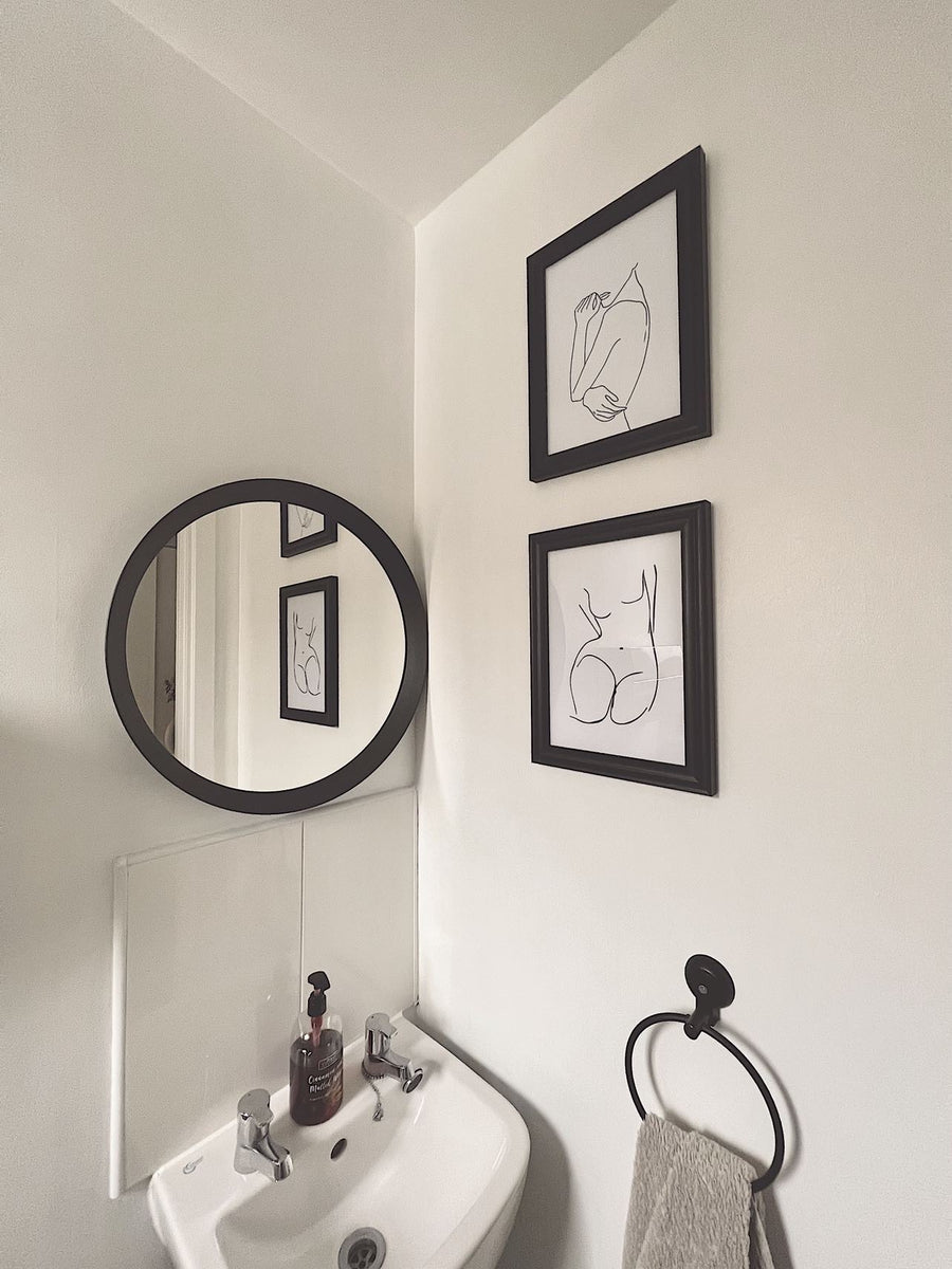 Women's Body Line Work Bathroom Bedroom Dressing Room Wall Decor Print ...